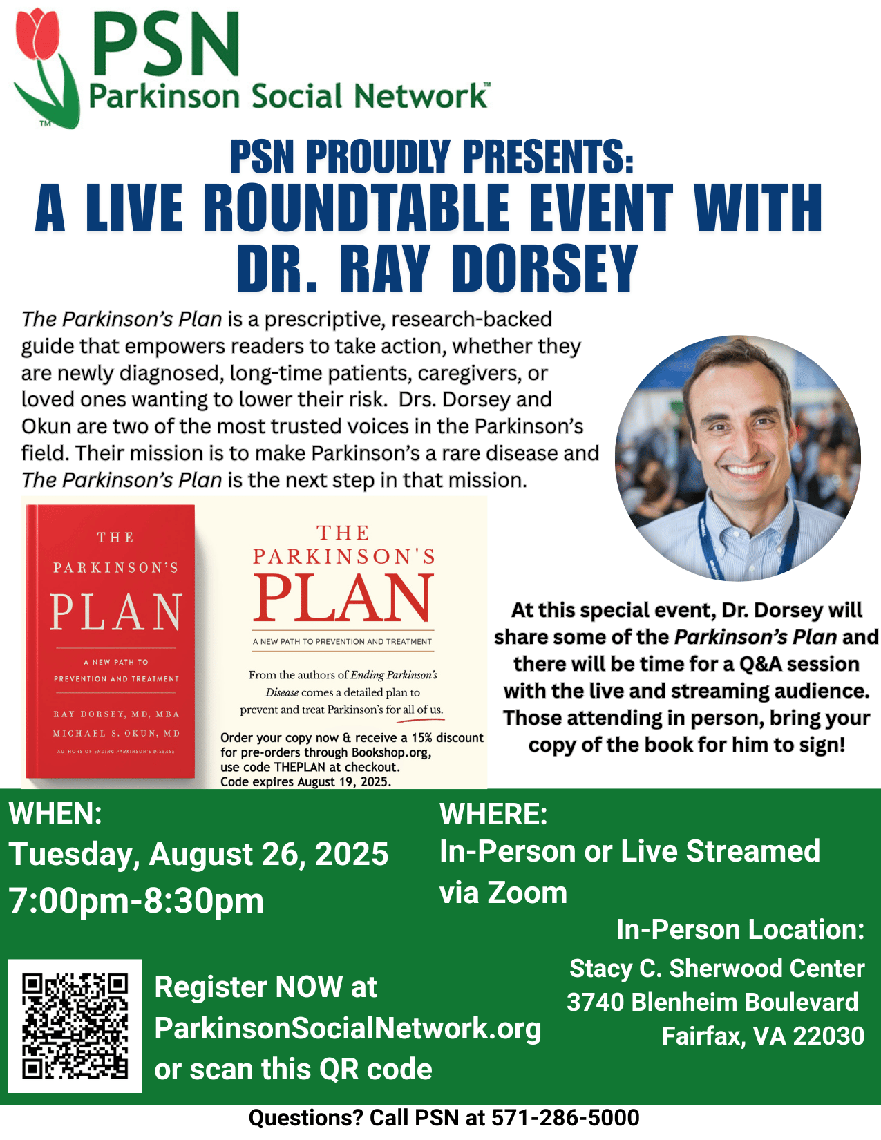Live Roundtable Event with Dr. Ray Dorsey | Parkinson Social Network